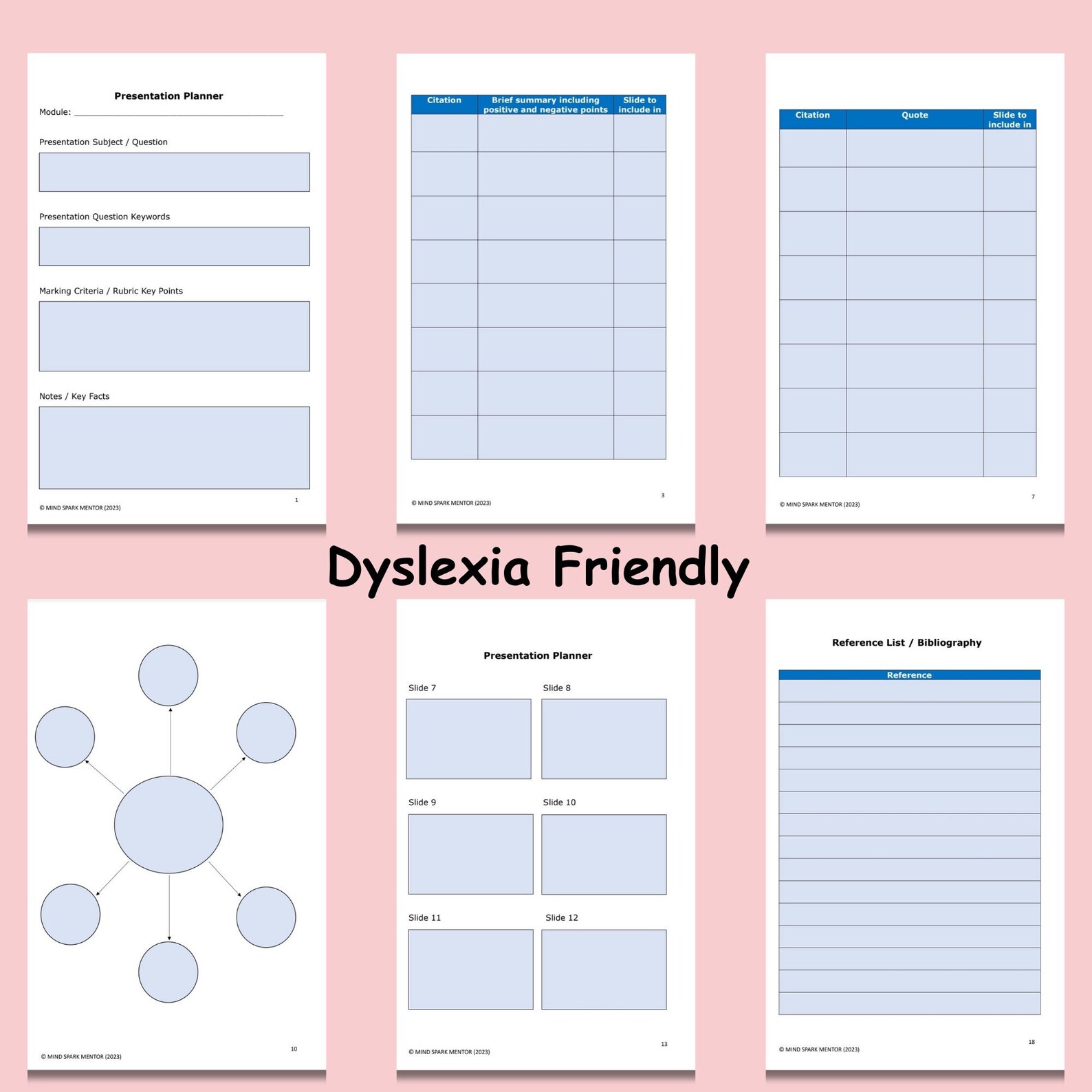 Dyslexia Friendly Presentation Planner - Etsy