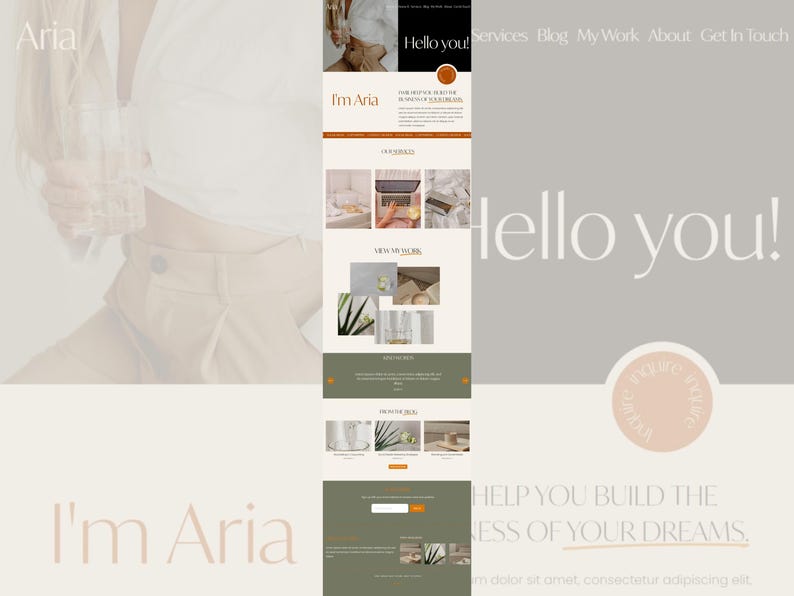 Aria Squarespace 7.1 Website Template | Squarespace Template | Modern ...