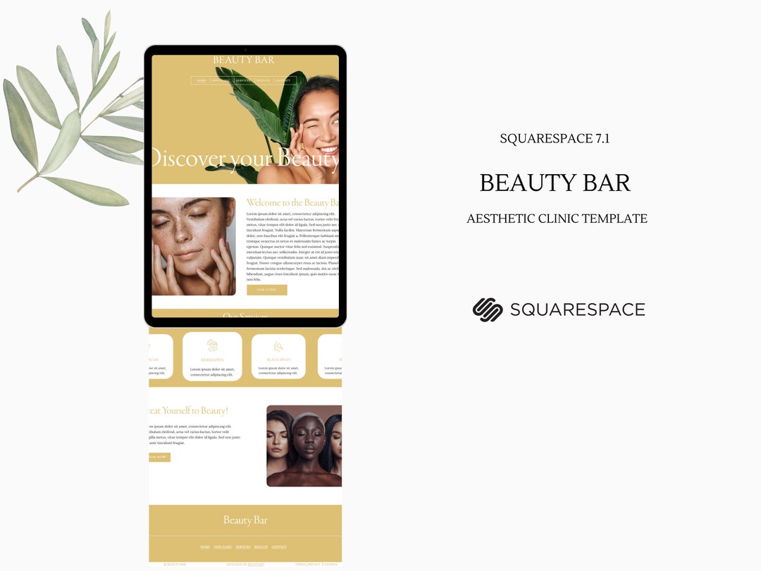 Squarespace Website Template Customizable Design for Skincare & Beauty ...