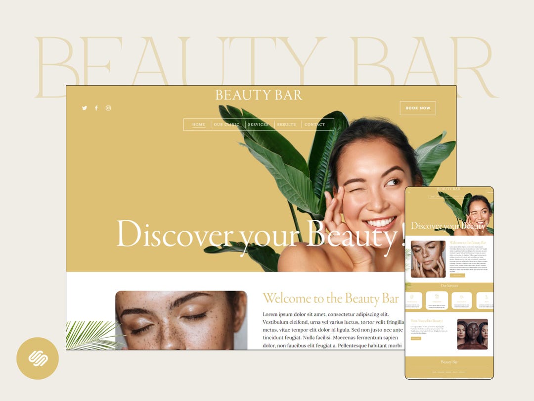 Squarespace Website Template | Customizable Design for Skincare ...