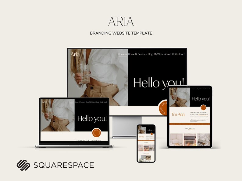Aria Squarespace 7.1 Website Template | Squarespace Template | Modern ...