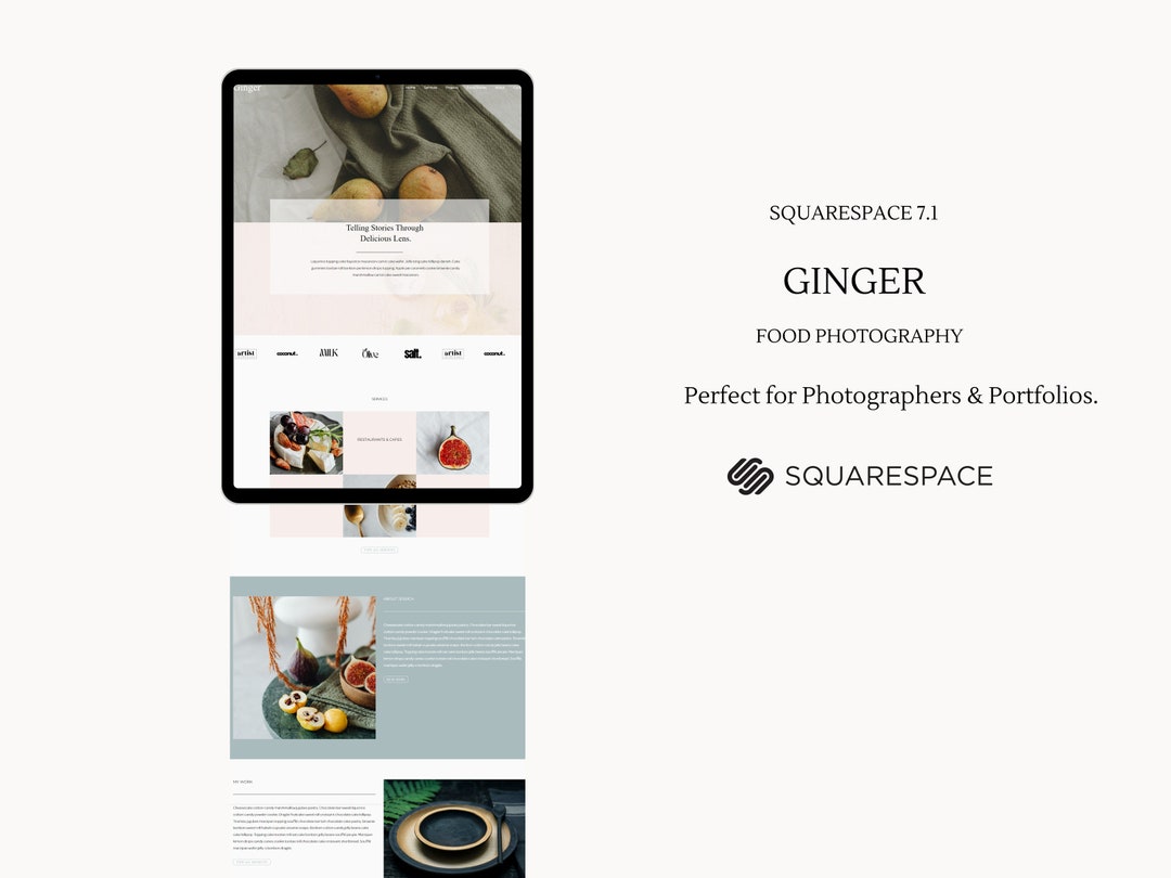 Food Blog Theme for Squarespace Squarespace Template Squarespace ...