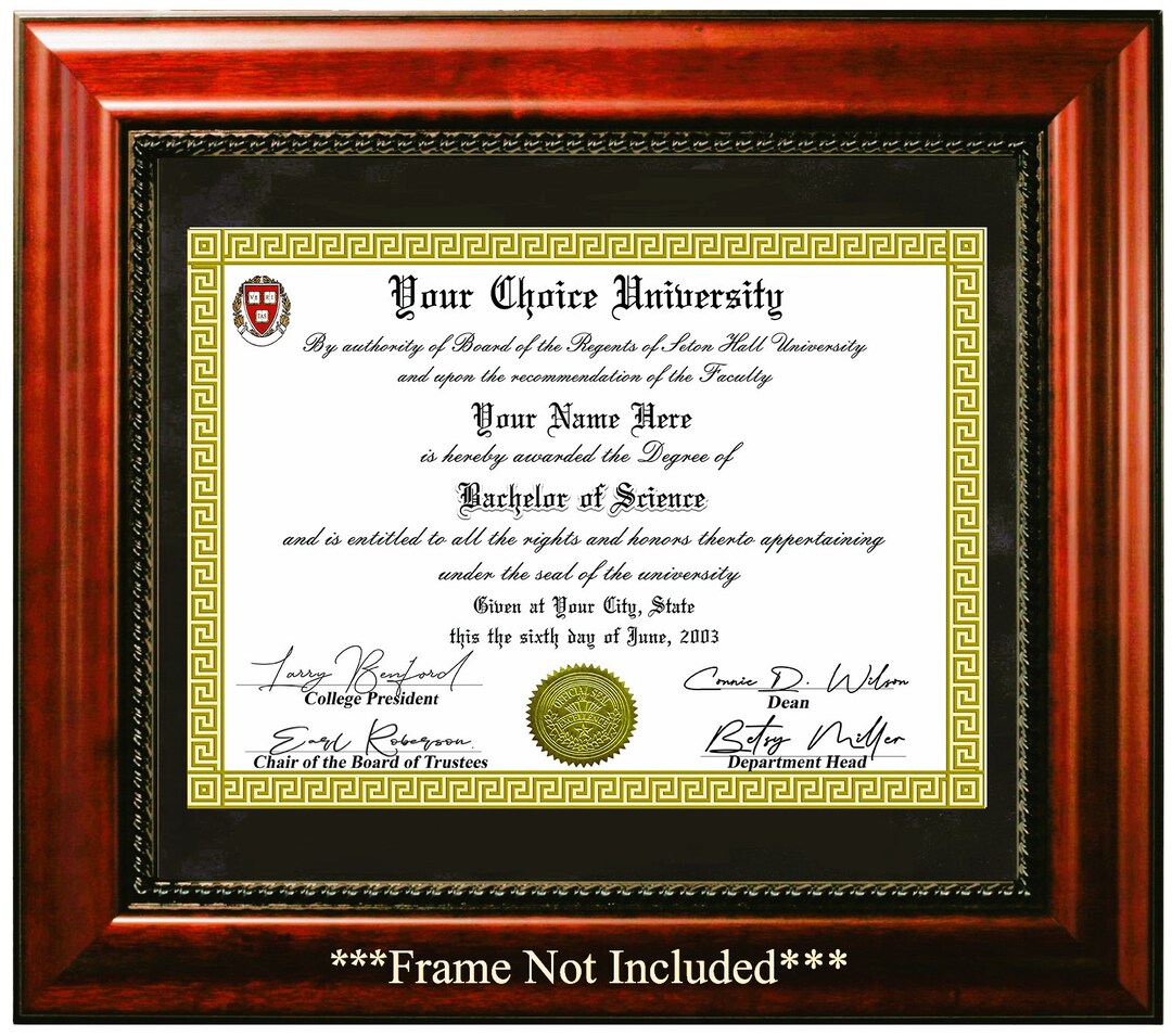 Generic Diploma Replacement | Printed & Shipped to You | Custom Made ...