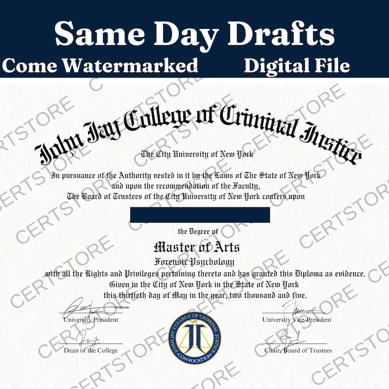 Generic Diploma Replacement | Printed & Shipped to You | Custom Made ...