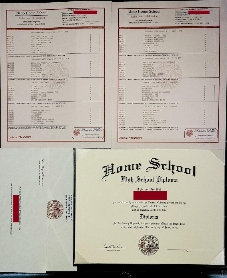 Fully Customized Novelty College Diploma With Transcripts - Etsy