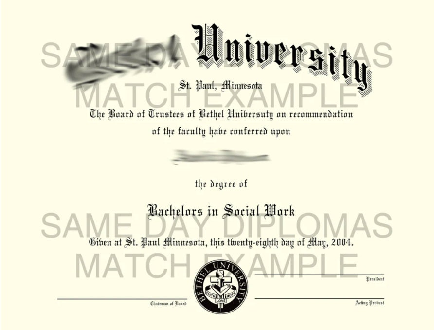 Fully Custom Replacement Diploma Made to Order - Etsy