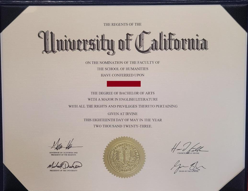Fully Custom Replacement Diploma Made to Order - Etsy