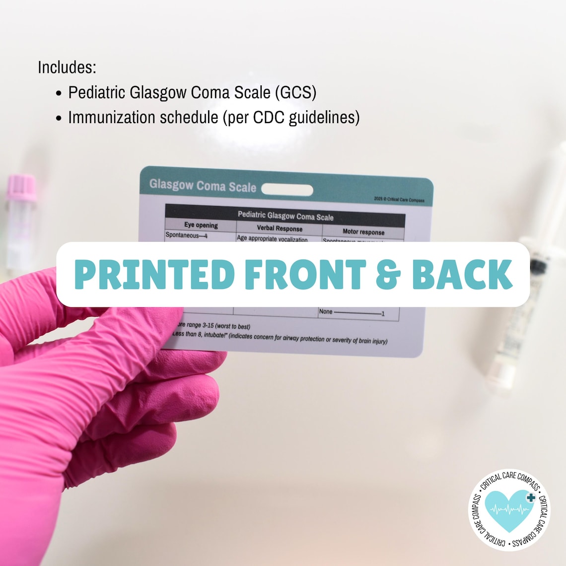 Pediatric Immunization Reference Card | Badge Buddy for Medical ...