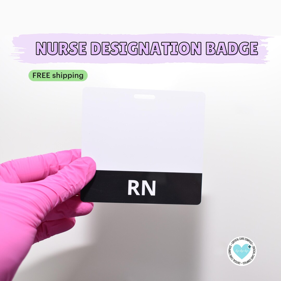 RN Designation Badge Buddy | Nurse ID Card for Clinic & Hospital ...