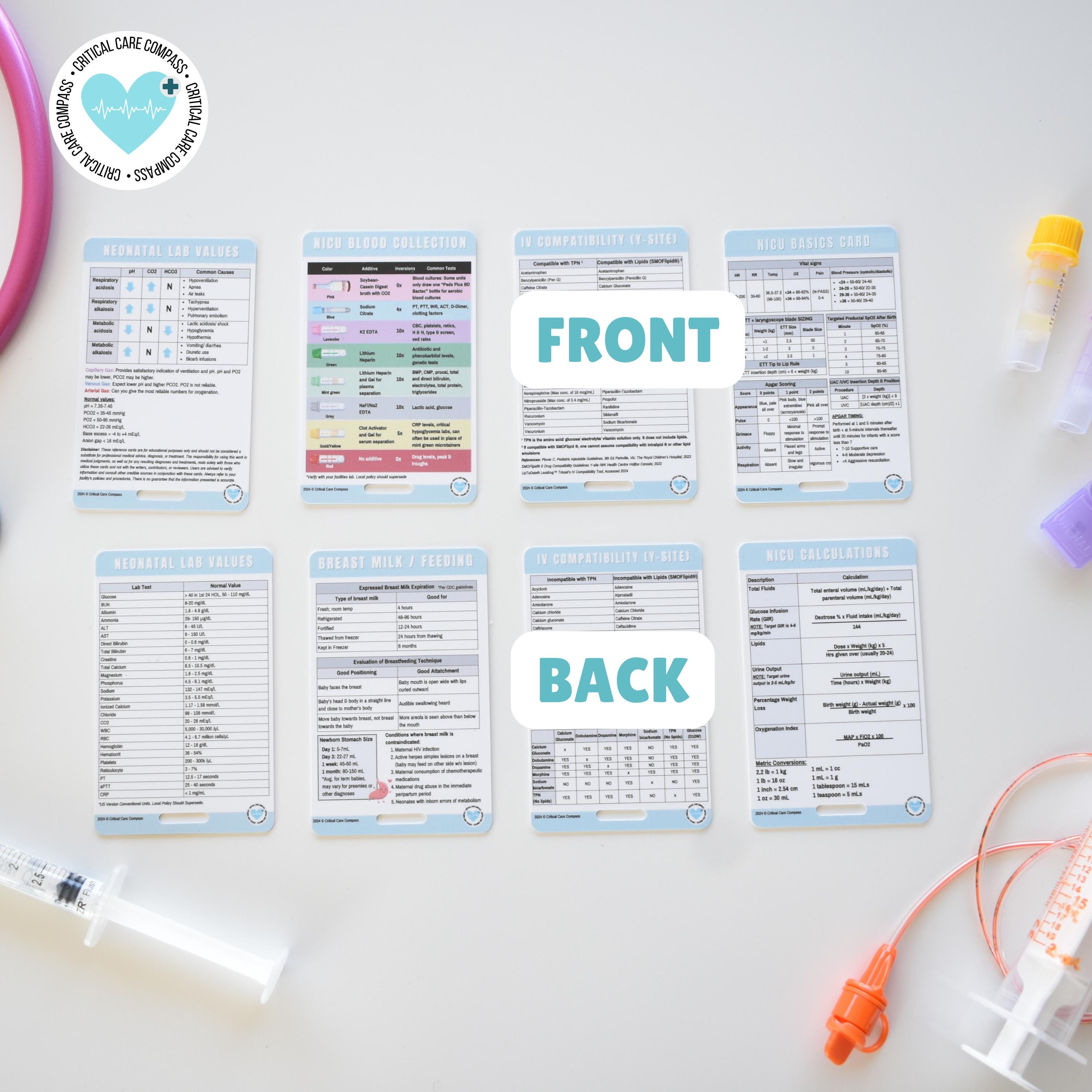 NICU Nurse Reference Card Bundle: Neonatal Intensive Care Guide - Etsy