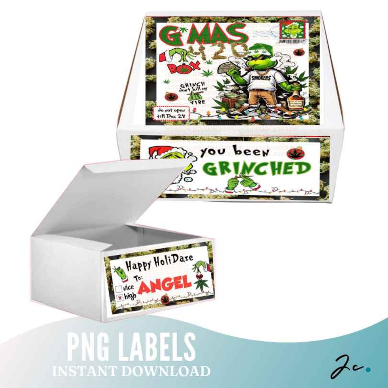 EDITABLE 420 Greenman Eve Label, Green Eve Box, Green Box, 420 Box ...