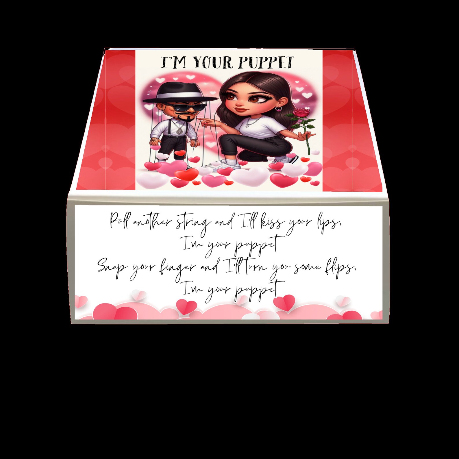 Editable Valentine Box Labels: I'm Your Puppet PNG (digital Download ...