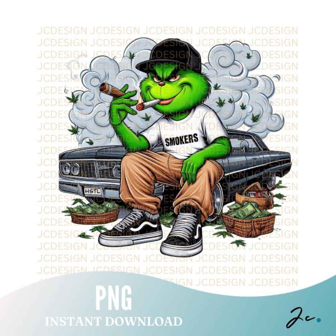 SMOKING Greenman and Car Png , Gangster Grinch , Smoke , Lowrider ...