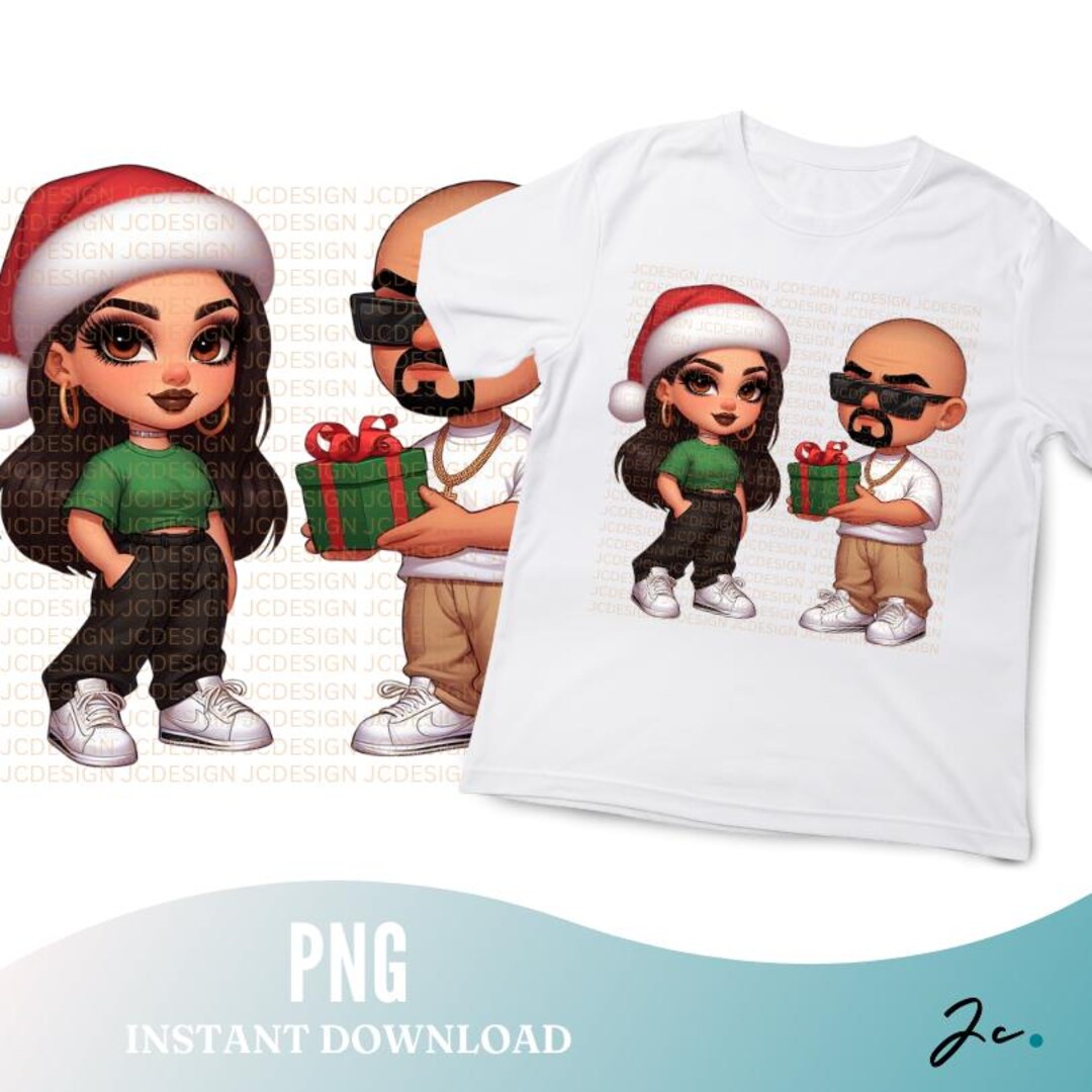 Chicano Christmas Couple PNG: Lowrider Love (instant Download) - Etsy