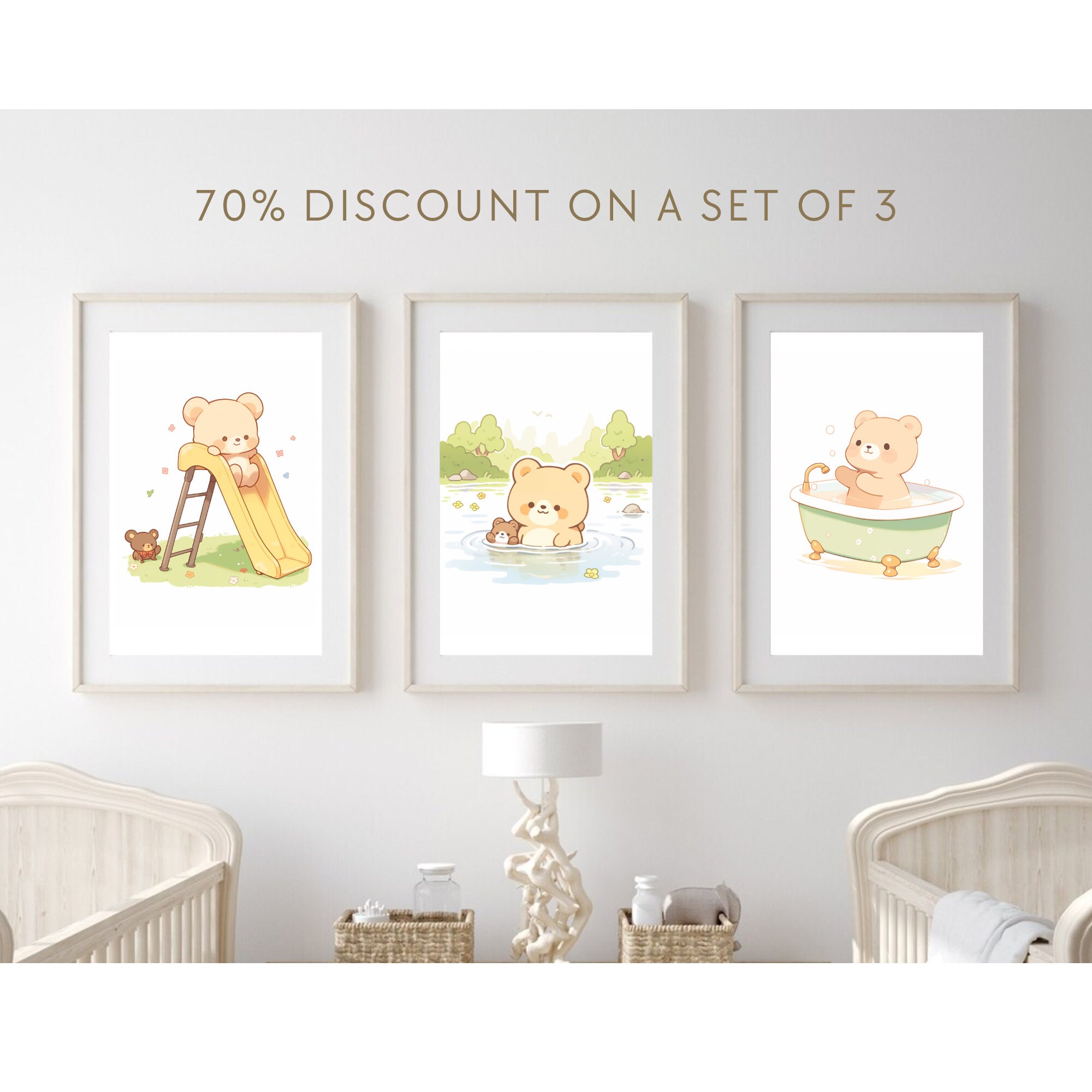 Strawberry Fruit Teddy Bear Wall Art Adorable Nursery Decor - Etsy