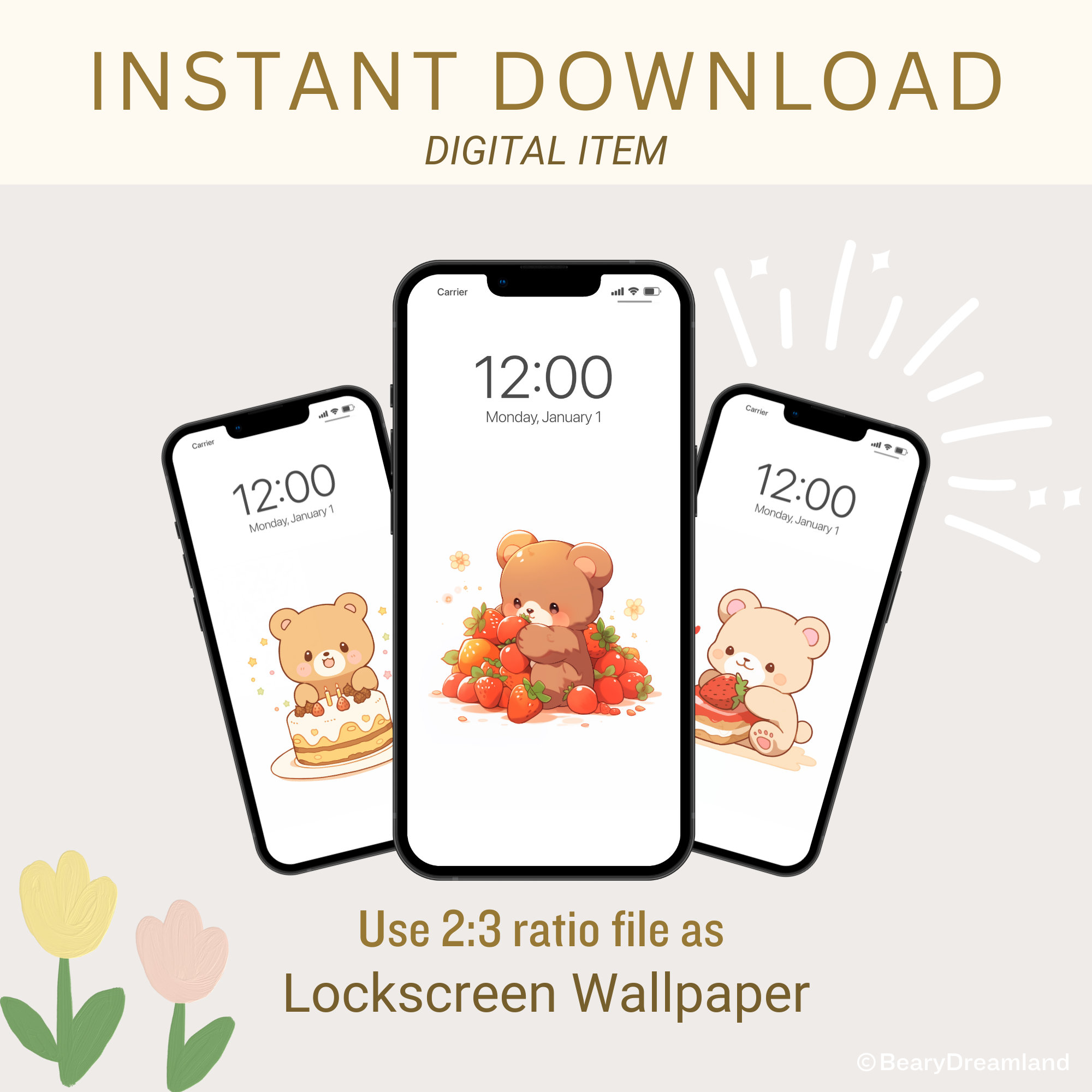 Strawberry Fruit Teddy Bear Wall Art Adorable Nursery Decor - Etsy