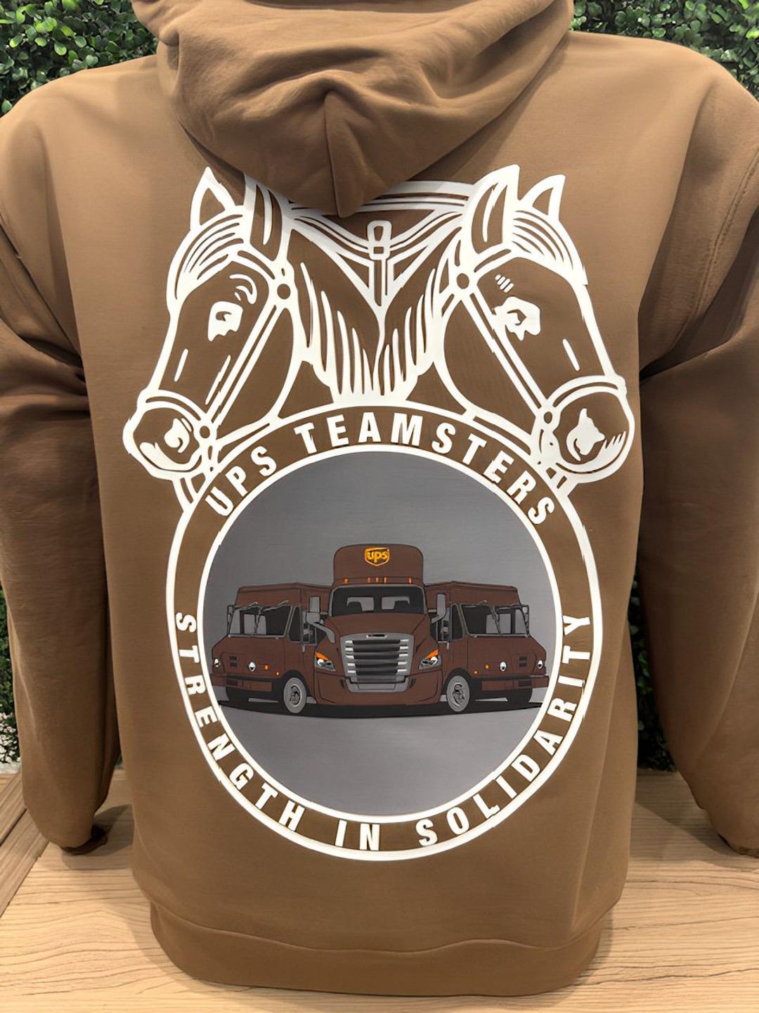 UPS Brown Parcel Service Teamster Truck Midweight Hoodie Hooded Sweatshirt Brown - Etsy