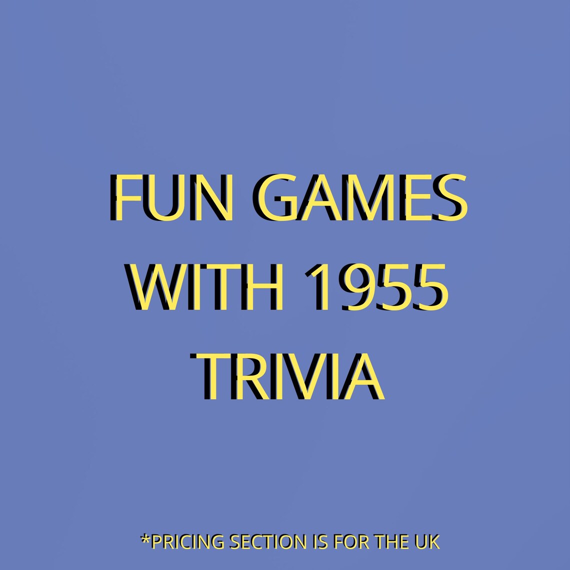 70th Birthday Party Games Bundle | Born in 1955 Trivia | 70th Party ...