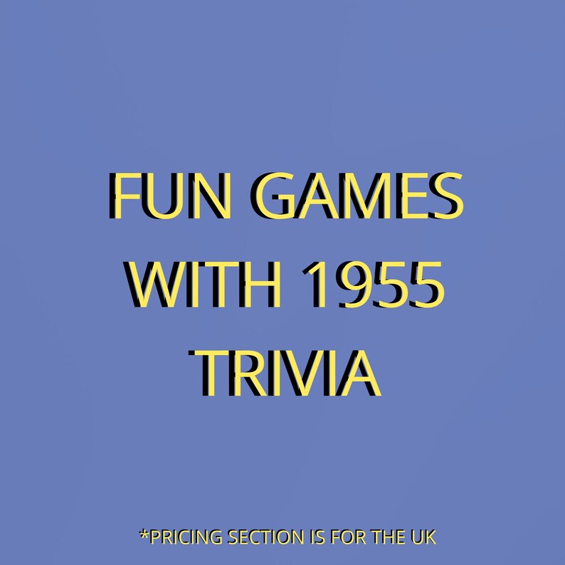 70th Birthday Party Games Bundle | Born in 1955 Trivia | 70th Party ...