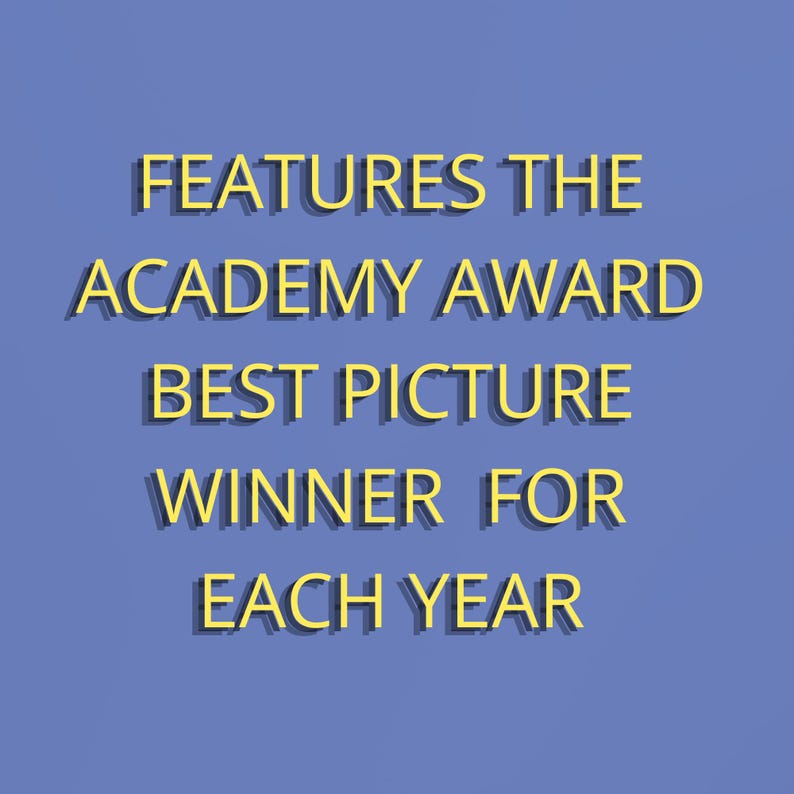 80 Years of Movies Poster: Oscar Winners 1945-2025 (digital Download ...