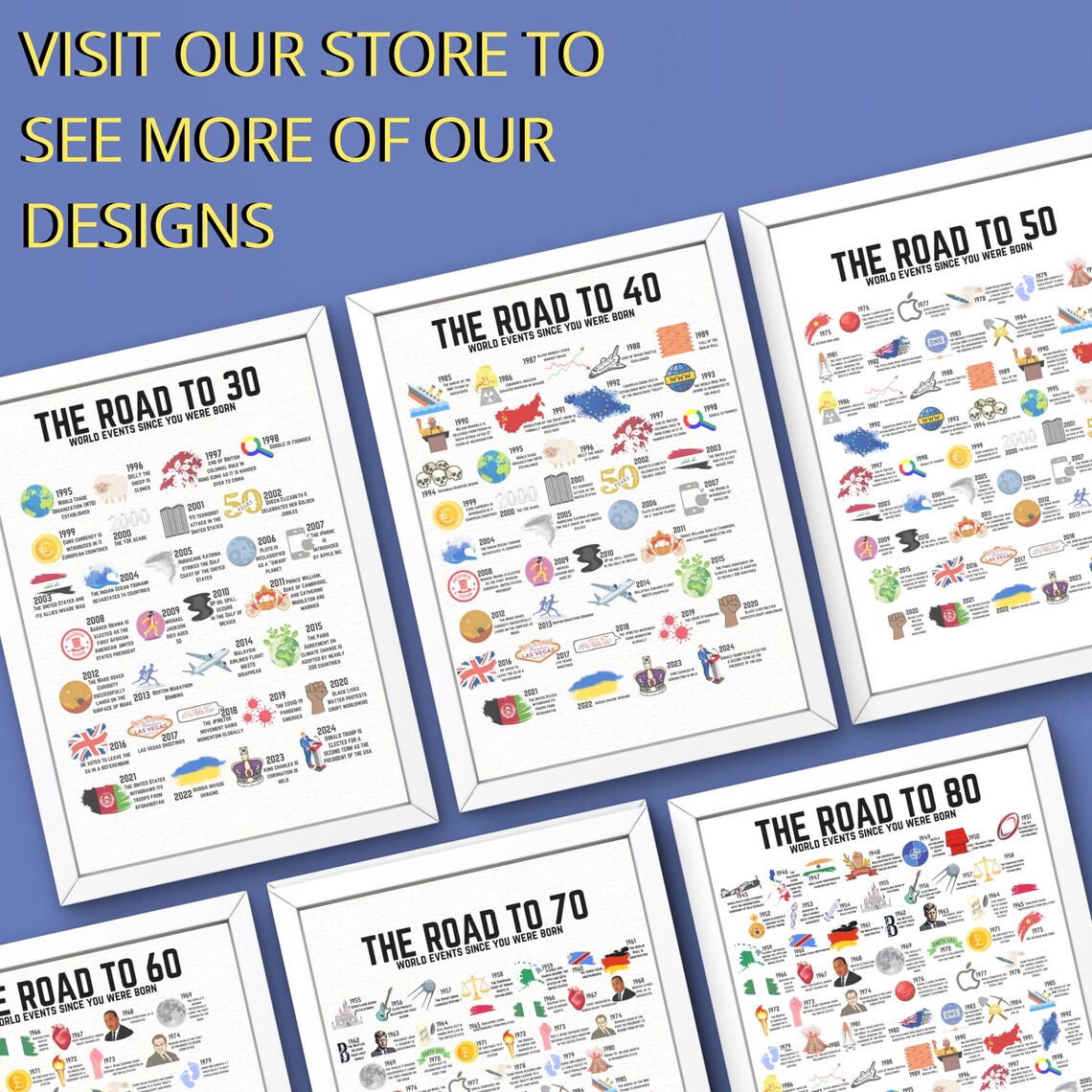 70th Birthday 1955 Trivia Games Bundle (digital Download) - Etsy