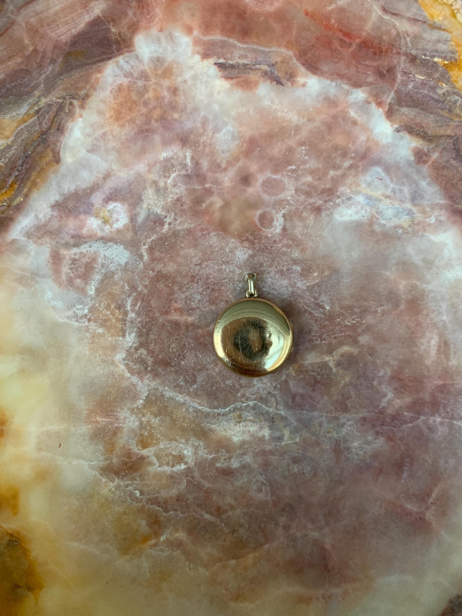 Vintage Rolled Gold Locket Round Locket Unique One of a Kind Pendant ...