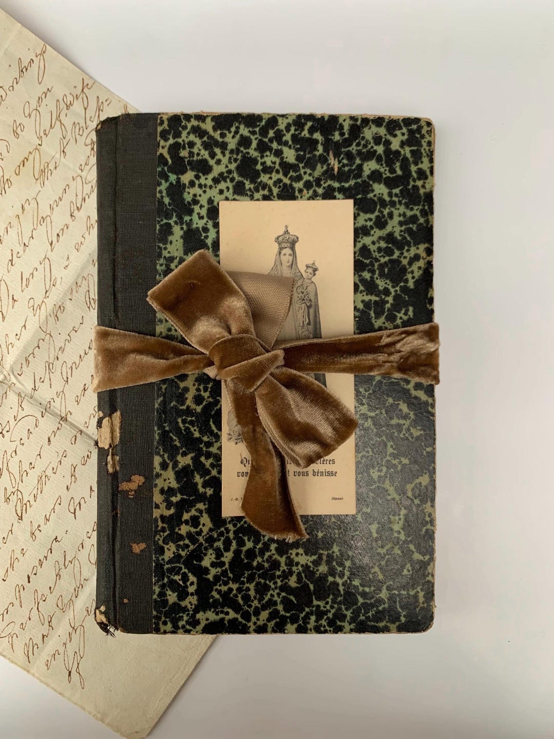 Antique French Notebook With Original Writing Junk Journal - Etsy