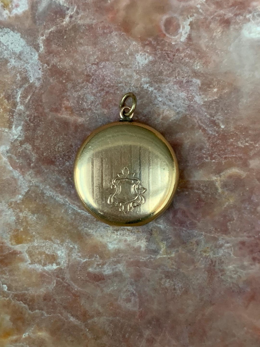 Antique Vintage Gold Filled Round Locket With Beautiful Detail on the ...