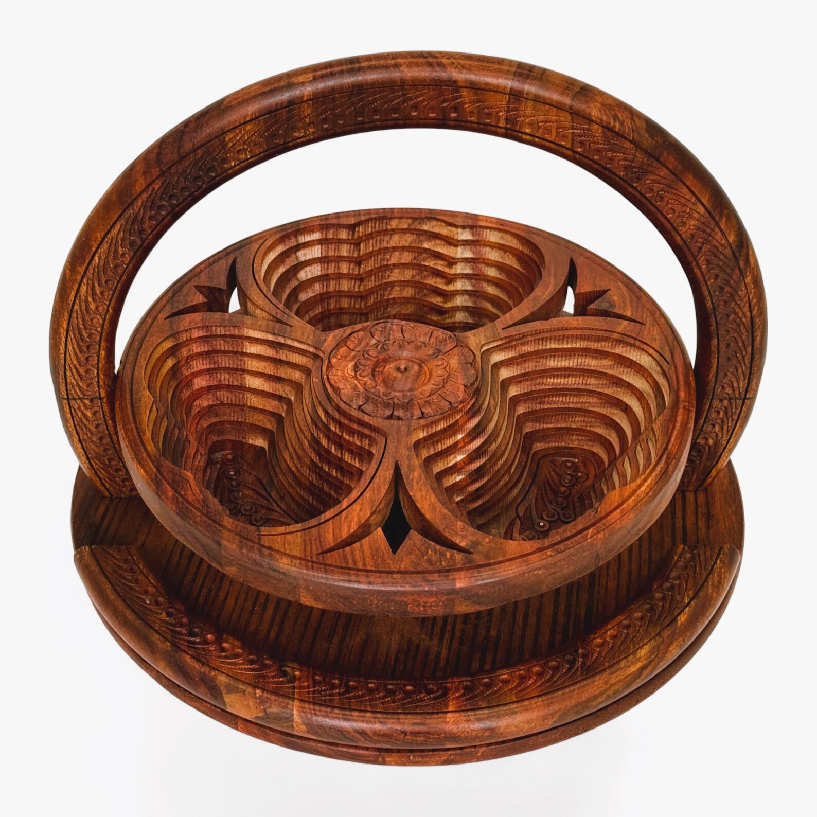Wooden Handcrafted Nuts Tray Dry Fruit Tray Dried Fruit & Nuts, Snack ...