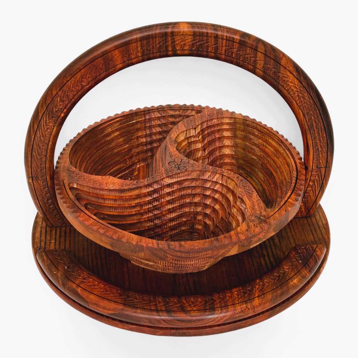 Wooden Handcrafted Nuts Tray Dry Fruit Tray Dried Fruit & Nuts, Snack ...