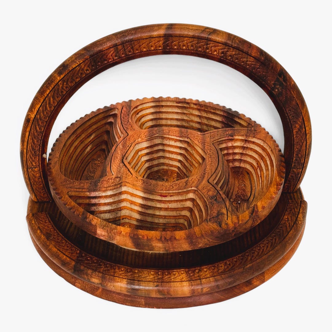 Wooden Handcrafted Nuts Tray | Dry Fruit Tray | Dried Fruit & Nuts ...