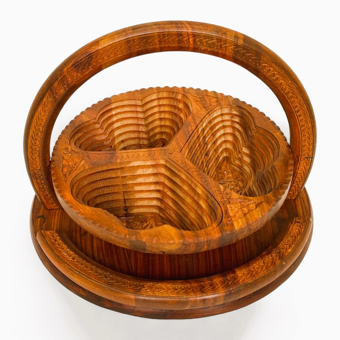 Wooden Handcrafted Nuts Tray | Dry Fruit Tray | Dried Fruit & Nuts ...