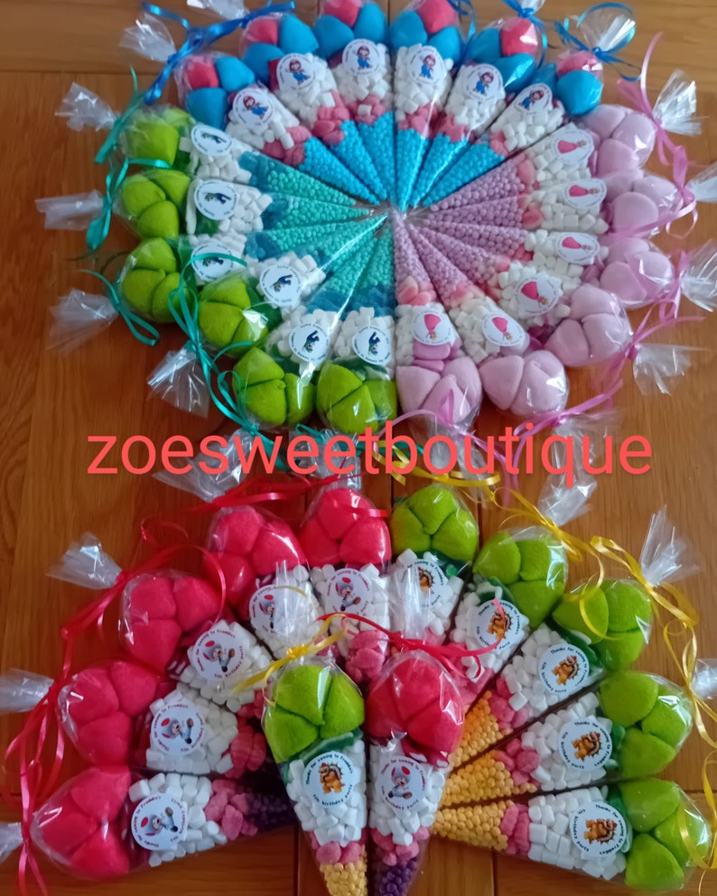 Personalised Super Mario Mix Sweet Cones Birthday Party Favours ...