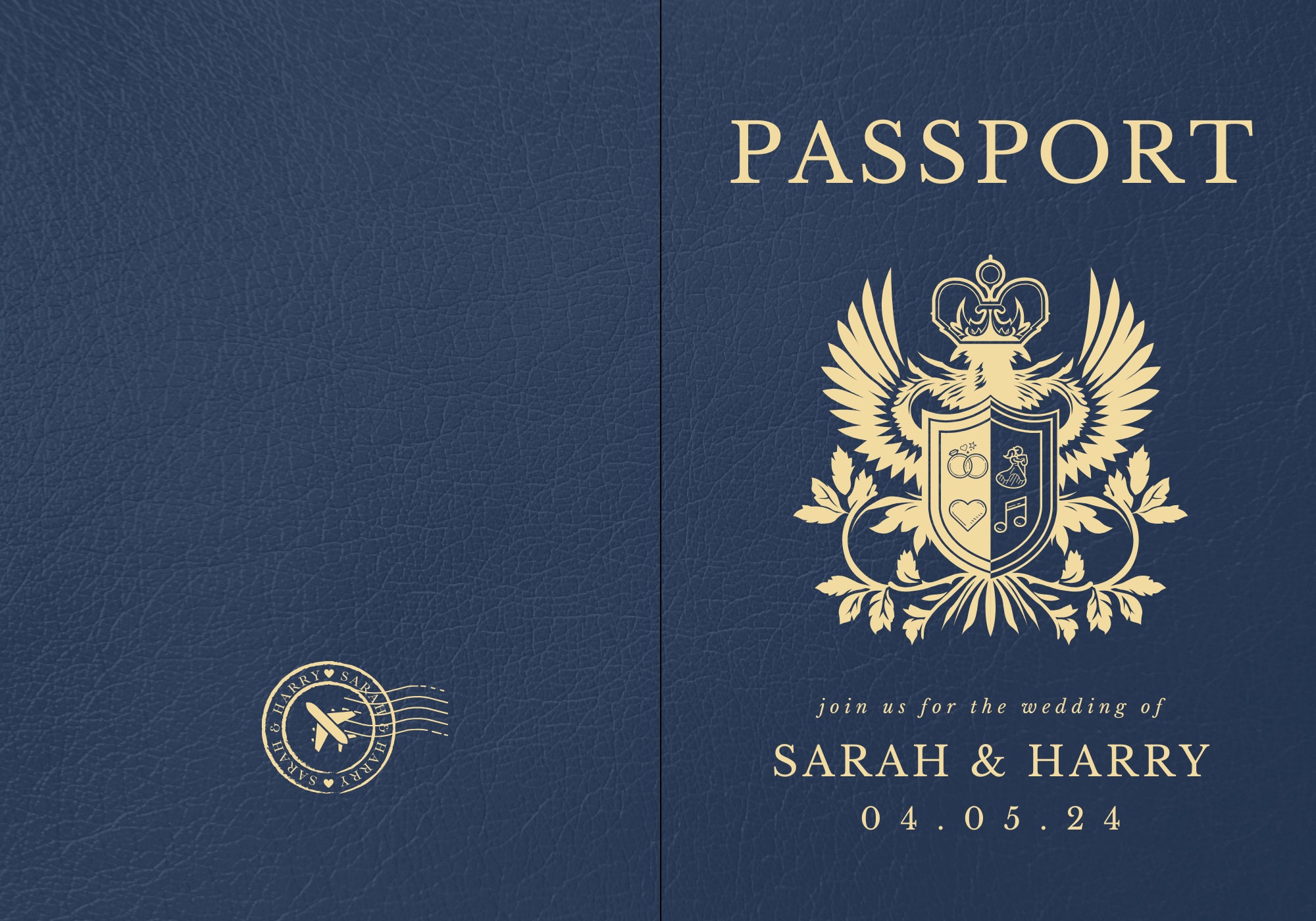 Passport Wedding Invitation - Etsy