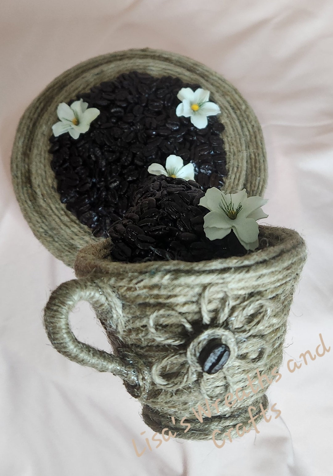 Floating Cup With Coffee Beans - Etsy