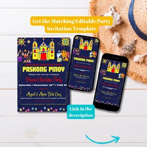 Editable Pinoy Simbang Gabi Christmas Welcome Sign Template, Printable ...