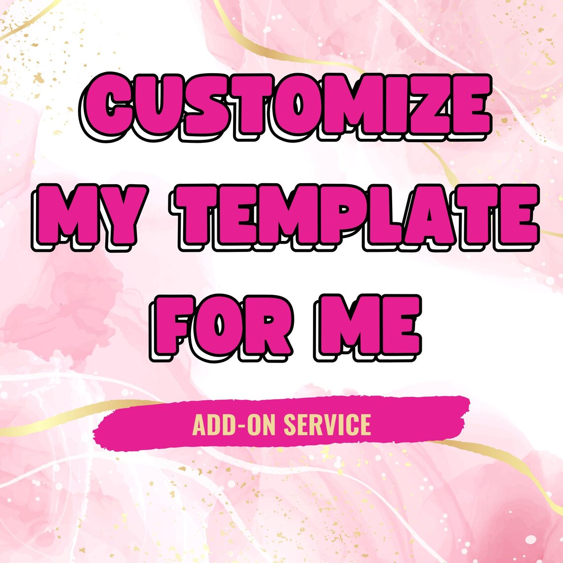 Edit or Customize My Purchased Template, Edit Template Add on Service ...