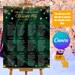 Editable Emerald Green and Gold Christmas Party Seating Chart Sign ...