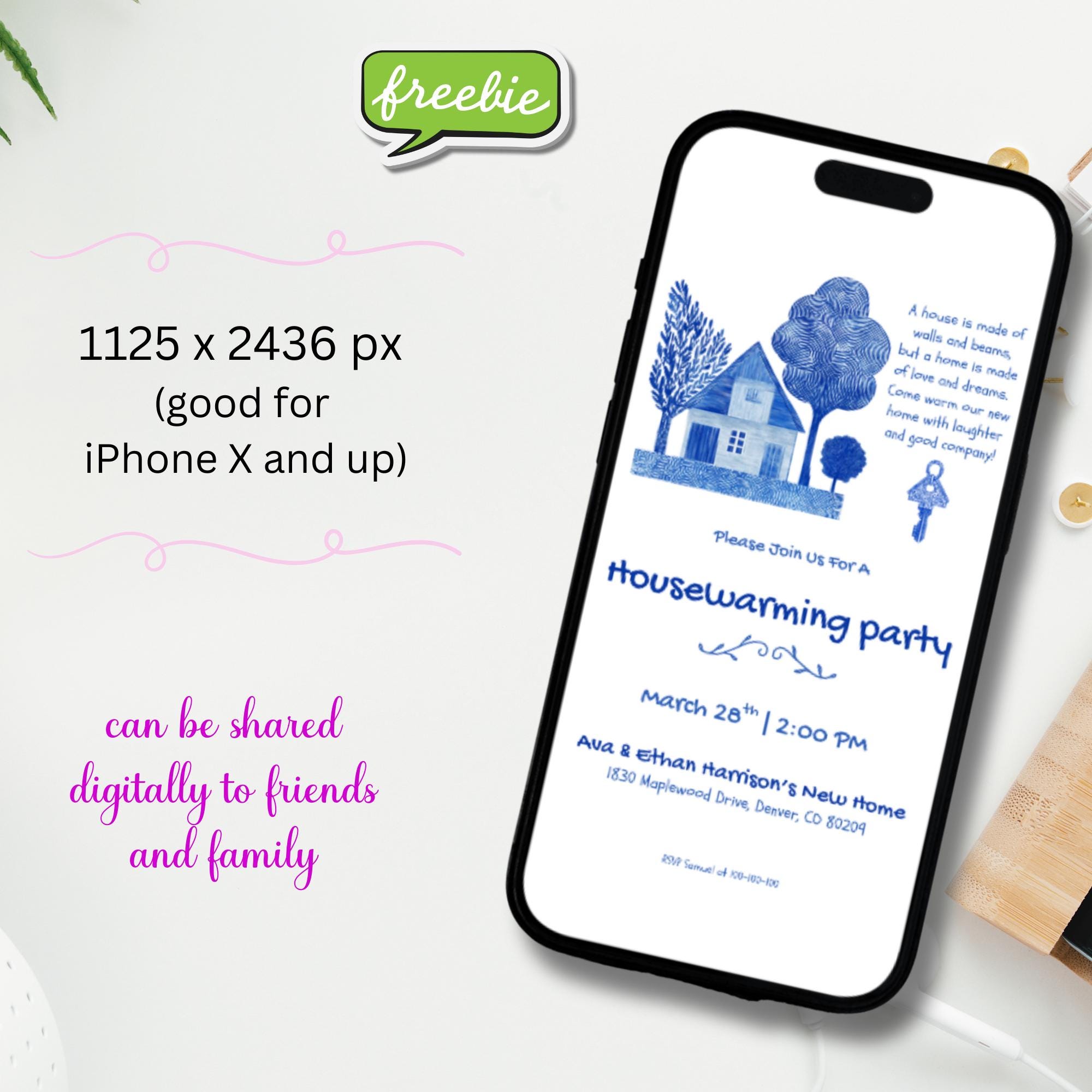 Editable Housewarming Invitation Template, Printable Housewarming ...
