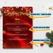 Editable Red and Gold Christmas Party Dinner Menu Template, Printable ...