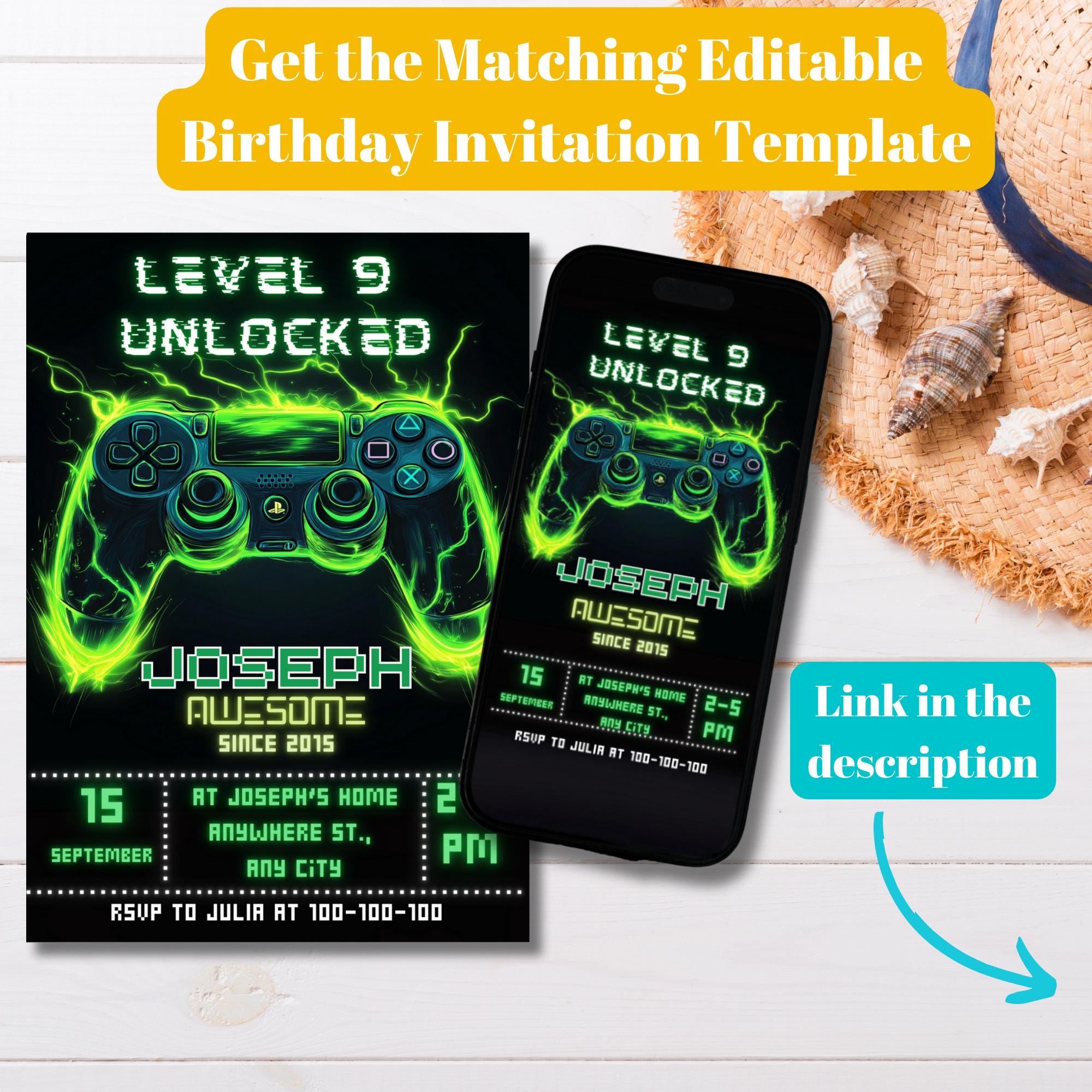 Editable Video Game Birthday Party Welcome Sign Template, Video Game ...