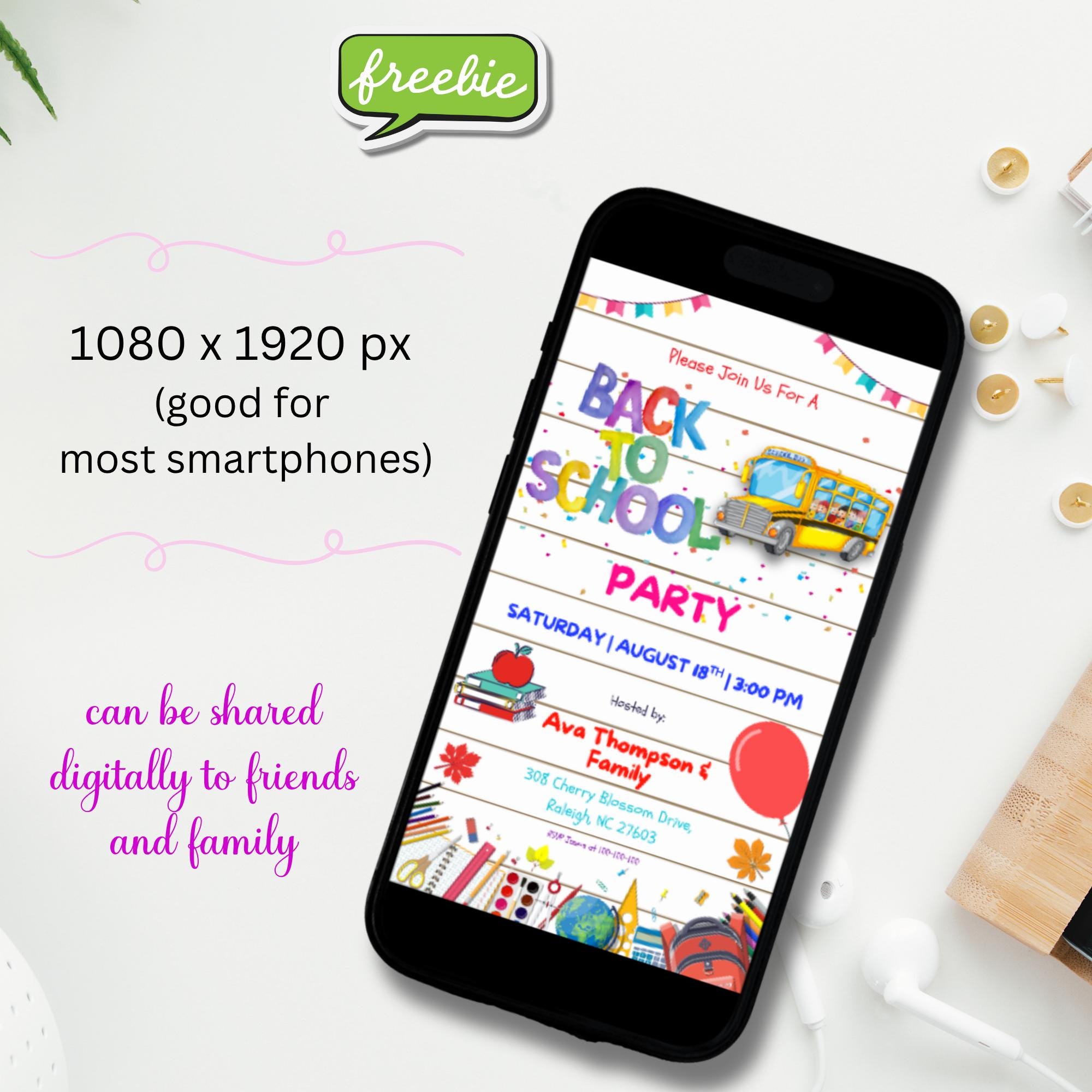 Editable Back to School Bash Invitation Template, Printable End of ...