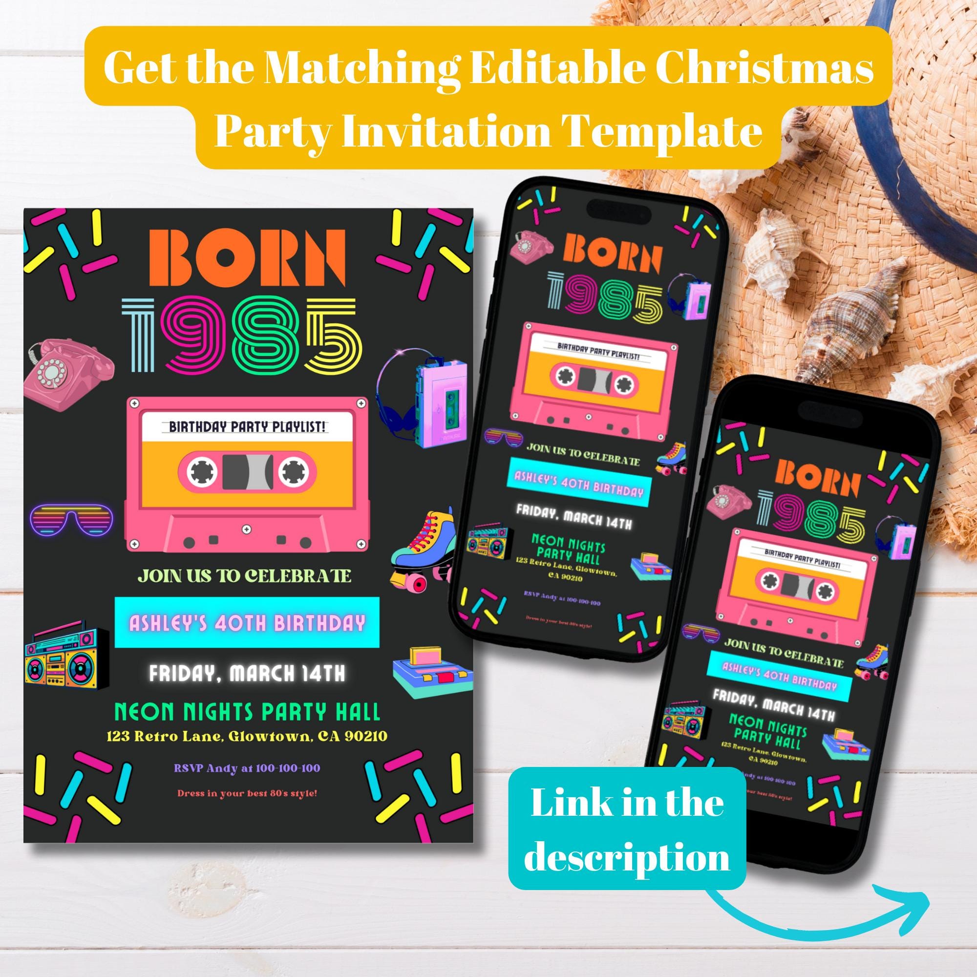 Editable Born in 1985 40th Birthday Welcome Sign Template, Printable ...