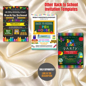Editable Chalkboard Back to School Open House Welcome Sign Template ...
