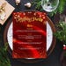 Editable Red and Gold Christmas Party Dinner Menu Template, Printable ...