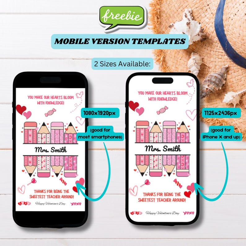 Editable Valentine's Day 5x7 Card for Teachers Template, Custom Teacher ...