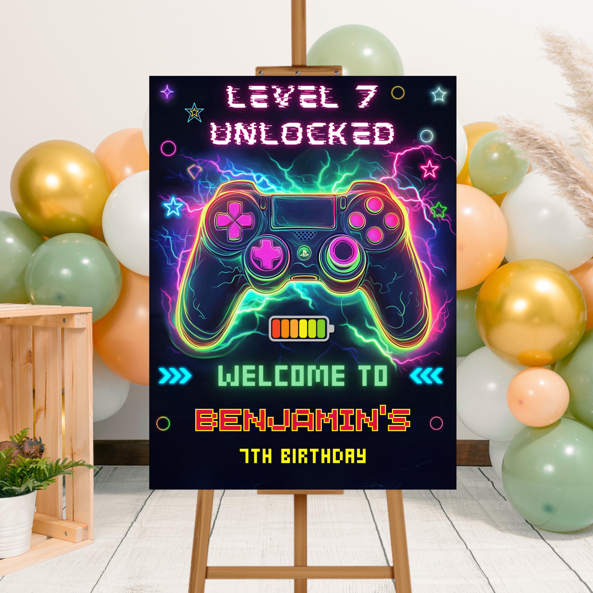 Editable Video Game Birthday Party Welcome Sign Template, Printable ...