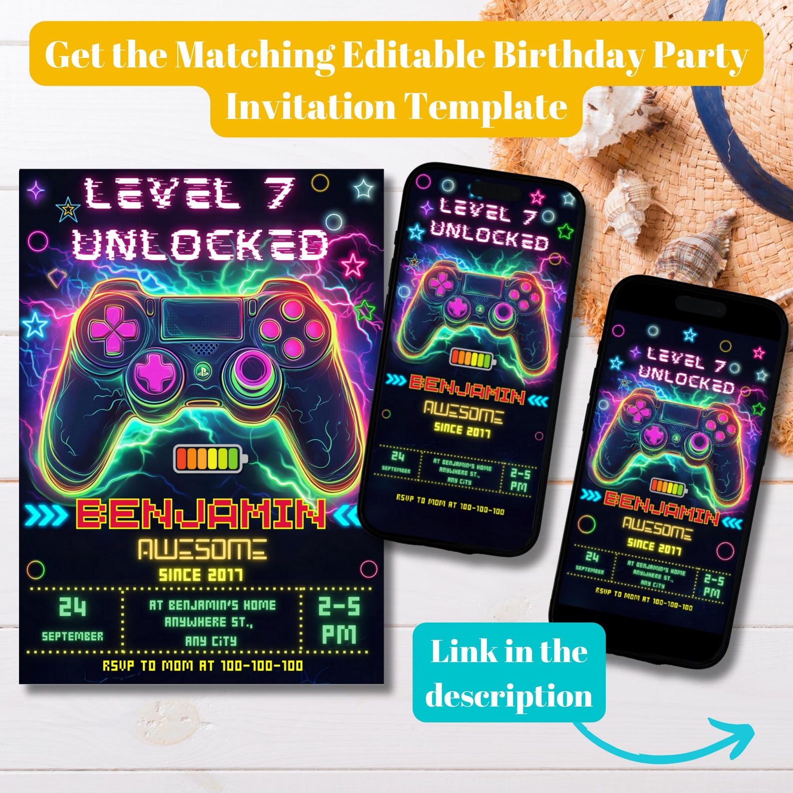 Editable Video Game Birthday Party Welcome Sign Template, Printable ...