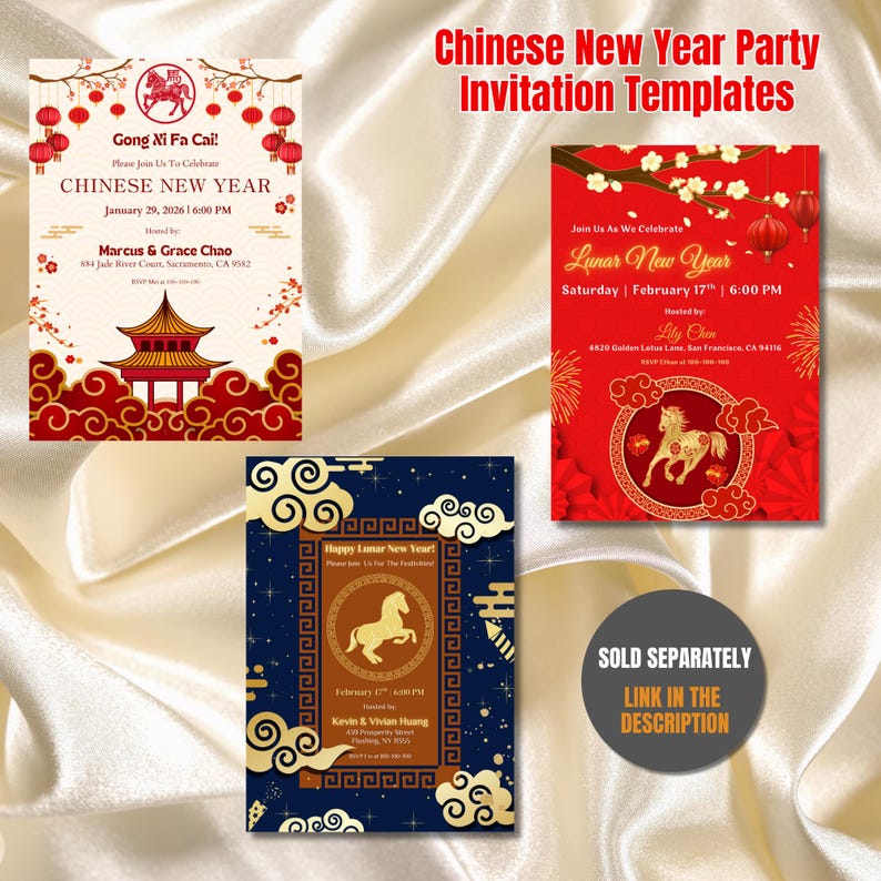 Editable Year of the Horse Chinese New Year Welcome Sign Template ...