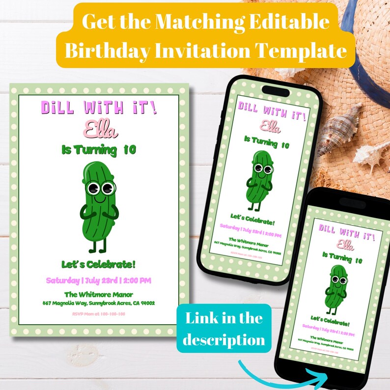 Personalized Pickle Birthday Cake Topper, Custom Dill With It Pickle ...